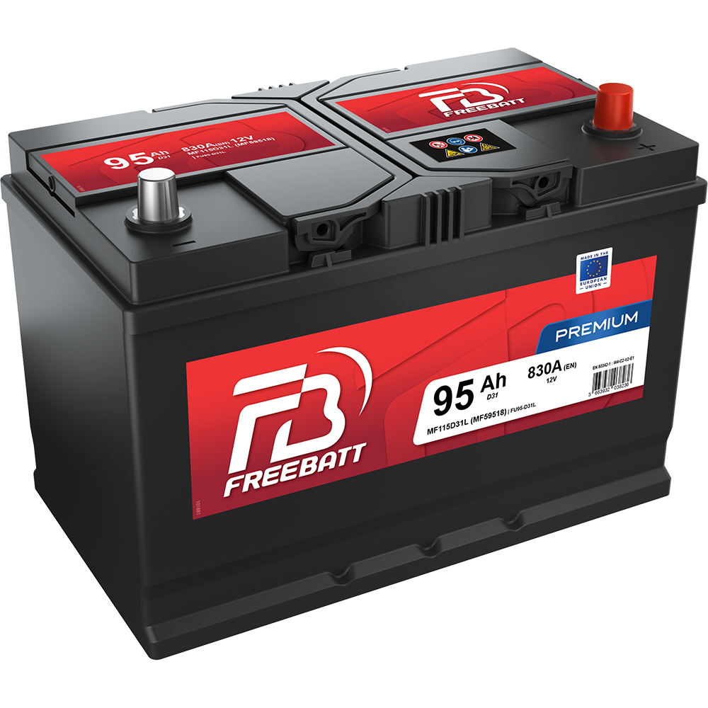 FREEBATT FB M11D 12V 95Ah 830A BATTERIE VOITURE - Battery Shop